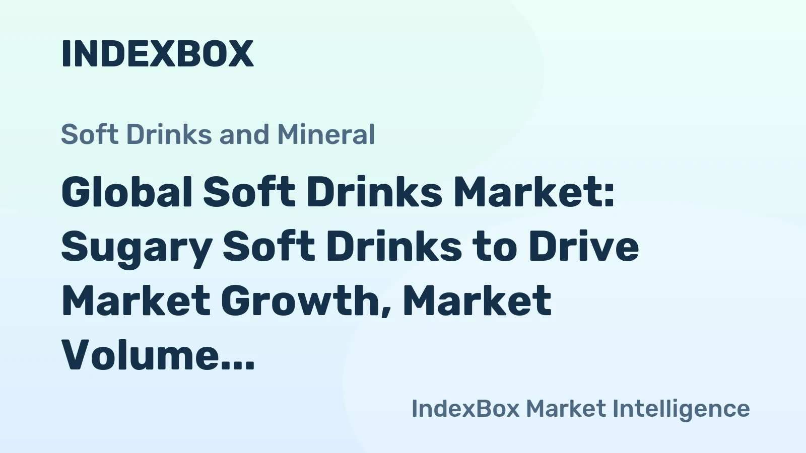 Global Soft Drinks Market: Sugary Soft Drinks to Drive Market Growth, Market Volume to Reach 532B Litres and Market Value to Hit $515.6B by 2035