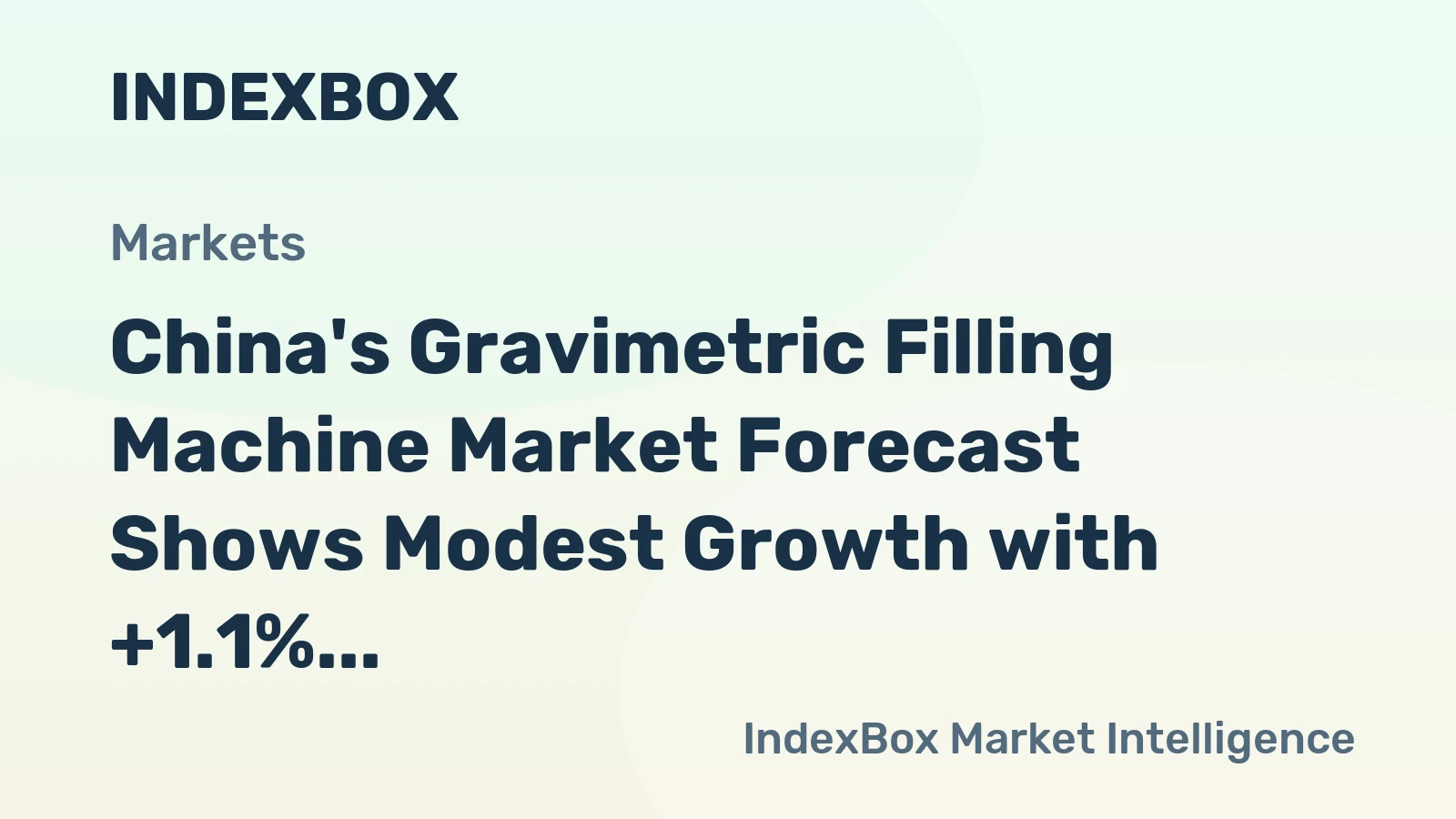 China's Gravimetric Filling Machine Market Forecast Shows Modest Growth with +1.1% CAGR Through 2035