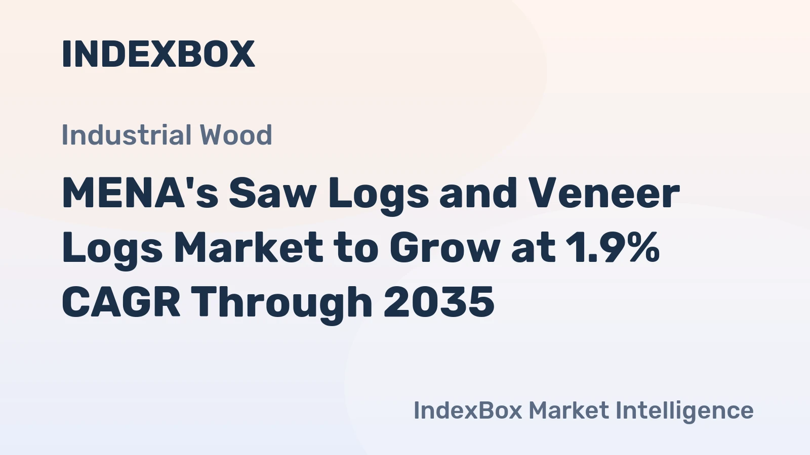 MENA's Saw Logs and Veneer Logs Market to Grow at 1.9% CAGR Through 2035
