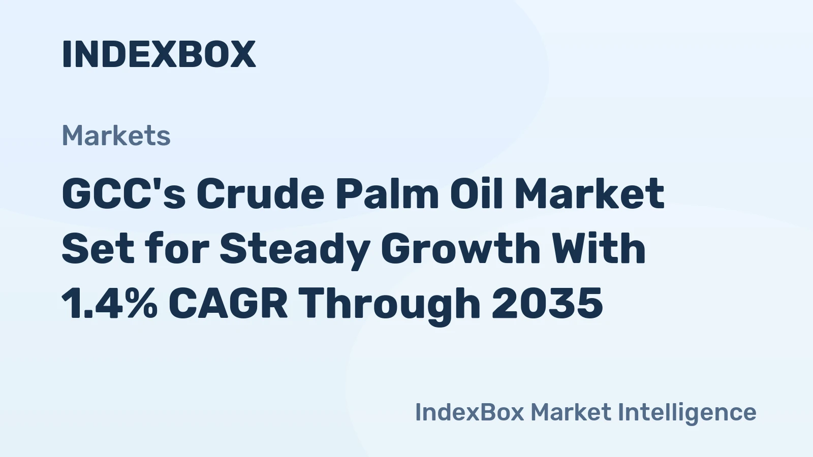 GCC's Crude Palm Oil Market Set for Steady Growth With 1.4% CAGR Through 2035