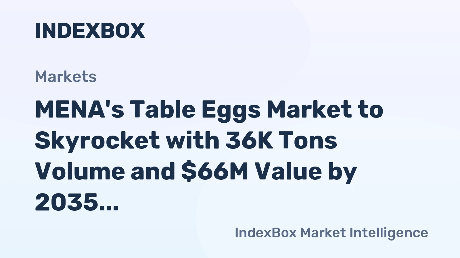 MENA's Table Eggs Market to Skyrocket with 36K Tons Volume and $66M Value by 2035