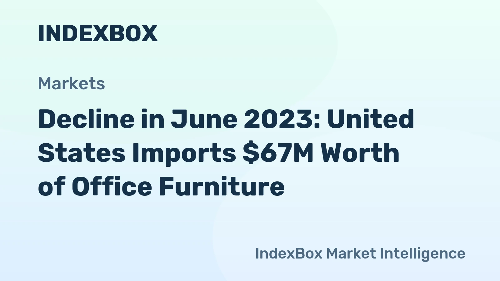 Decline in June 2023: United States Imports $67M Worth of Office Furniture