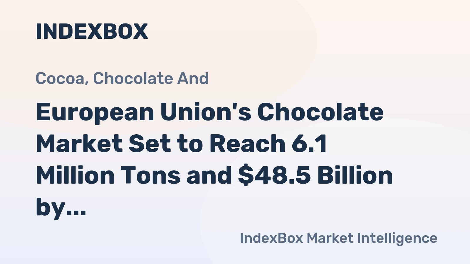 European Union's Chocolate Market Set to Reach 6.1 Million Tons and $48.5 Billion by 2035