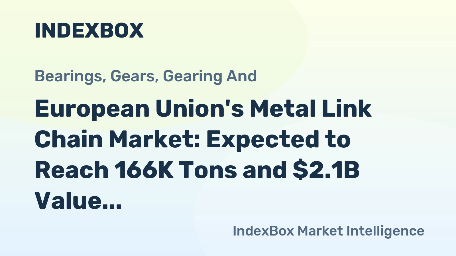 European Union's Metal Link Chain Market: Expected to Reach 166K Tons and $2.1B Value by 2035