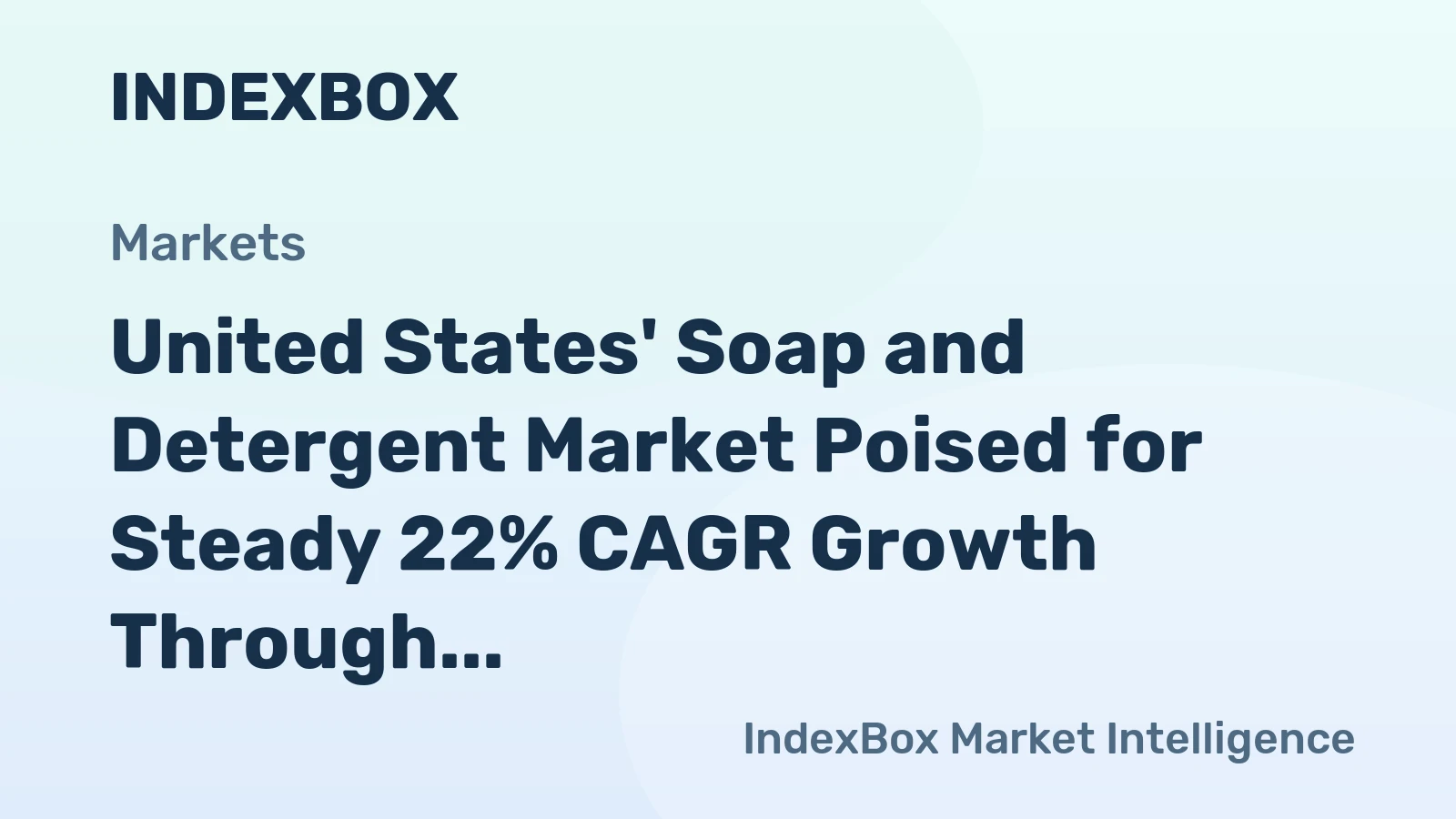 United States' Soap and Detergent Market Poised for Steady 22% CAGR Growth Through 2035