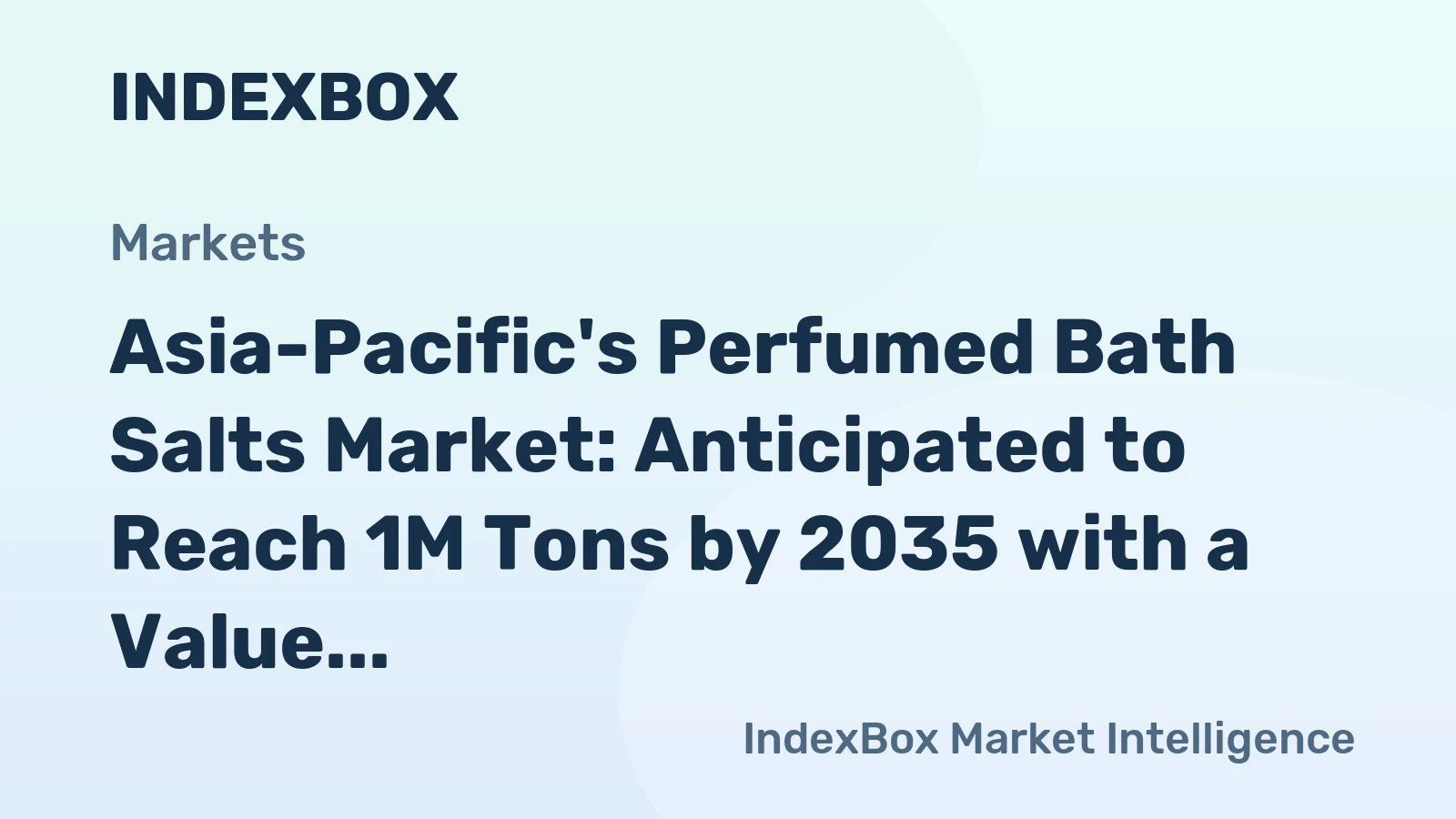 Asia-Pacific's Perfumed Bath Salts Market: Anticipated to Reach 1M Tons by 2035 with a Value of $4B