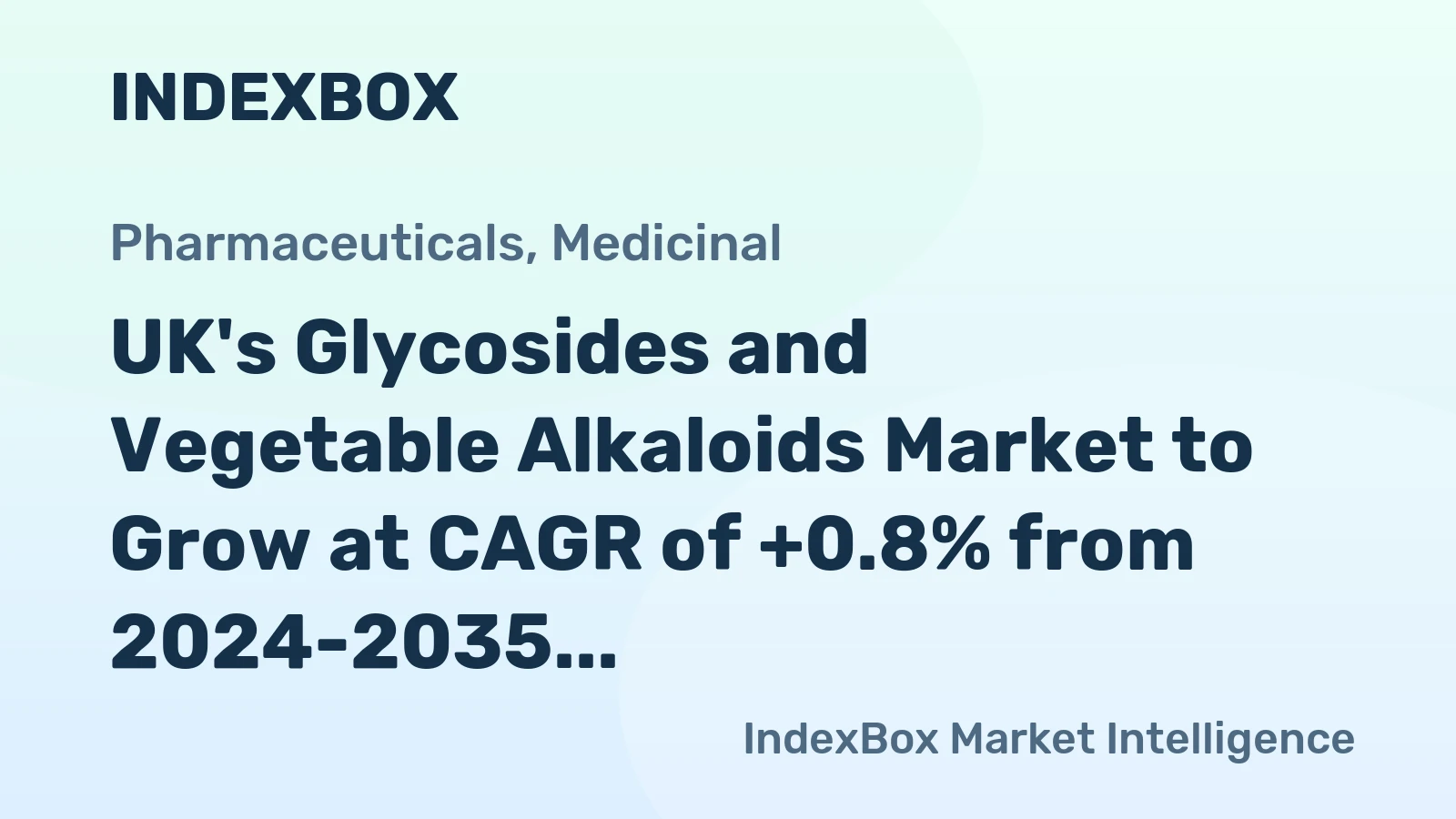 UK's Glycosides and Vegetable Alkaloids Market to Grow at CAGR of +0.8% from 2024-2035, Reaching 2.4K Tons