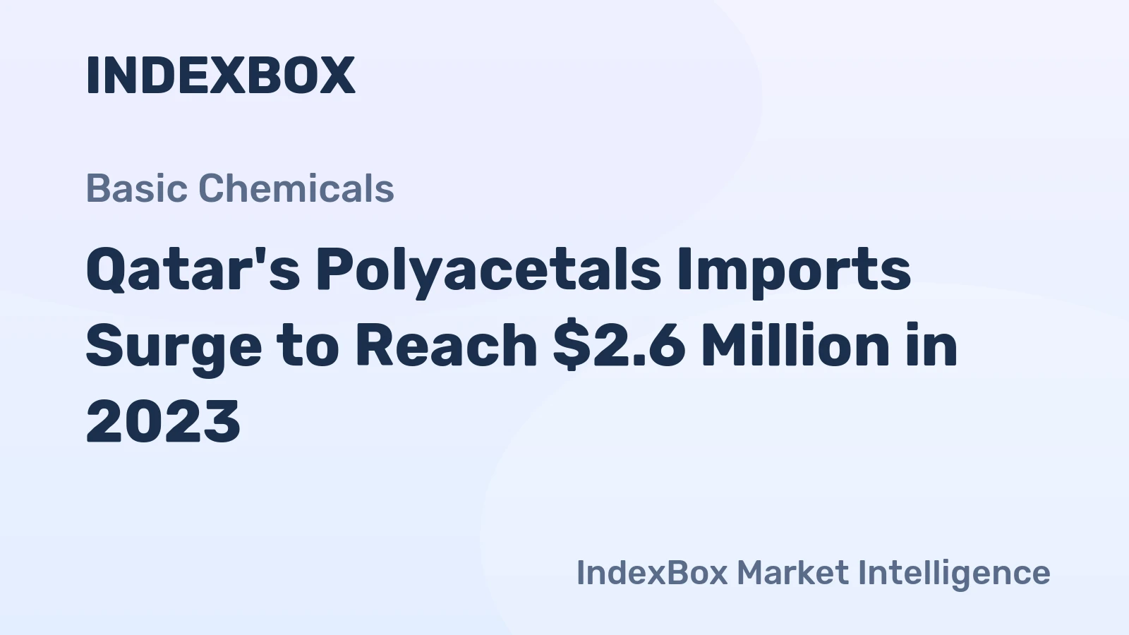 Qatar's Polyacetals Imports Surge to Reach $2.6 Million in 2023