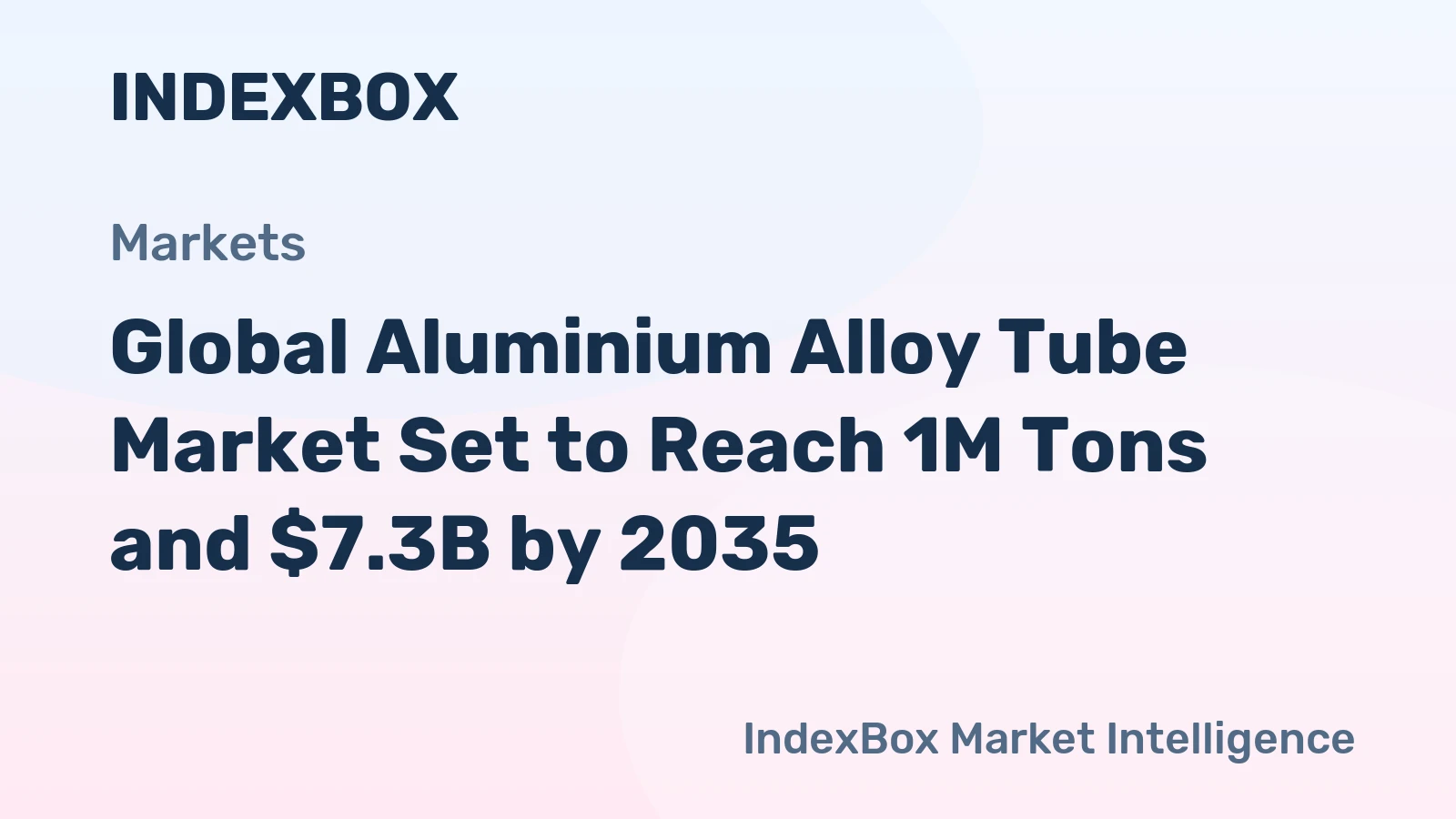 Global Aluminium Alloy Tube Market Set to Reach 1M Tons and $7.3B by 2035