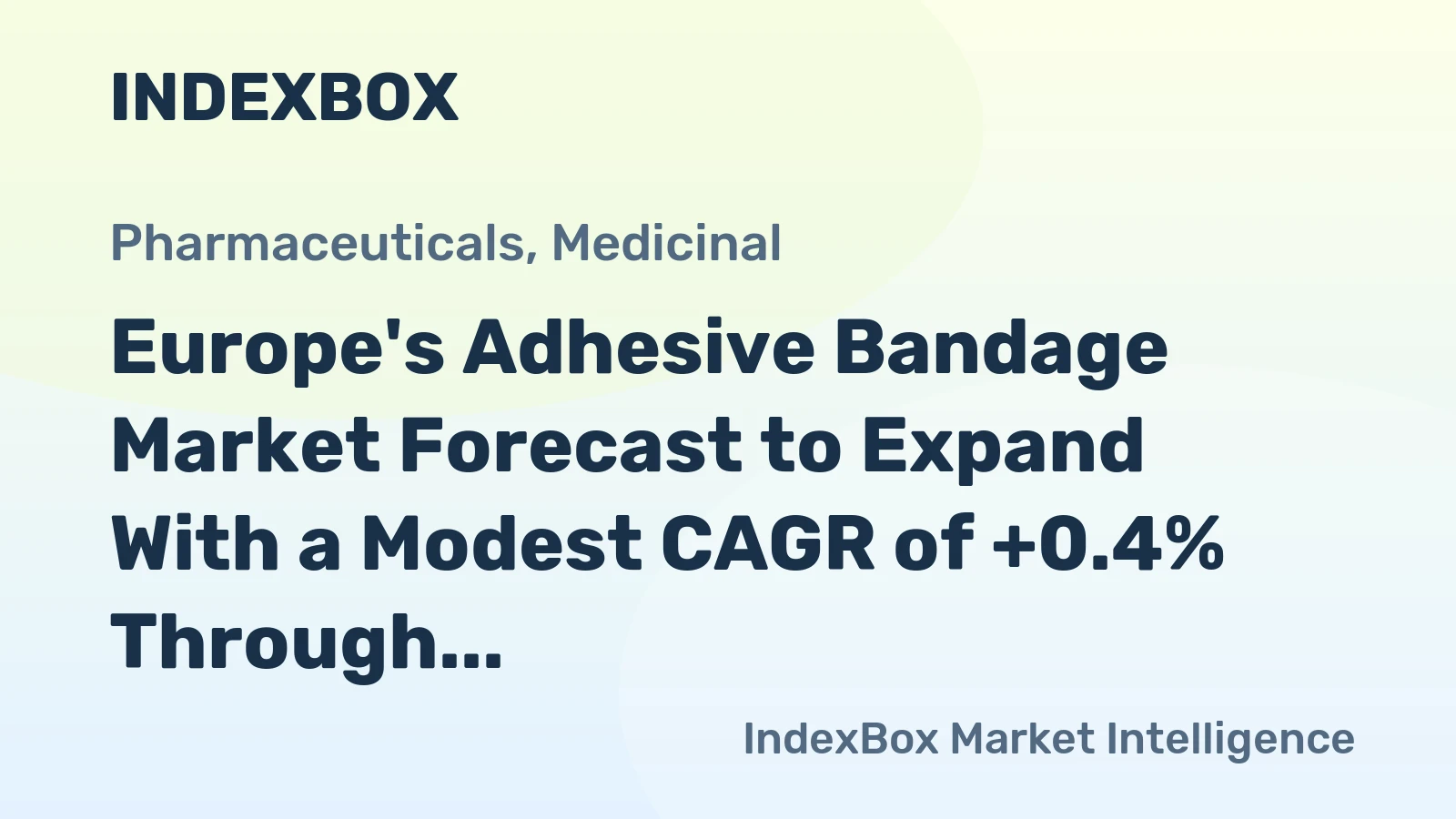 Europe's Adhesive Bandage Market Forecast to Expand With a Modest CAGR of +0.4% Through 2035