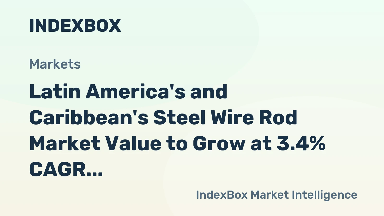 Latin America's and Caribbean's Steel Wire Rod Market Value to Grow at 3.4% CAGR Through 2035