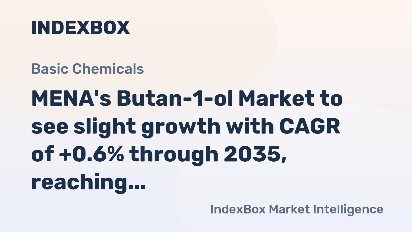 MENA's Butan-1-ol Market to see slight growth with CAGR of +0.6% through 2035, reaching $272M in value
