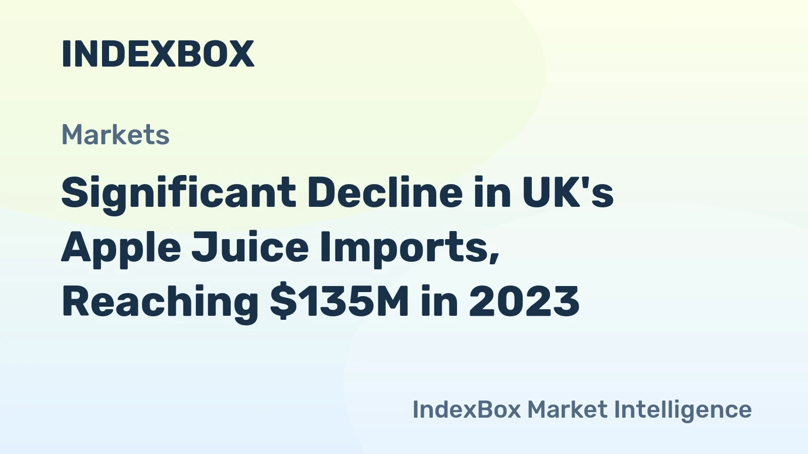 Significant Decline in UK's Apple Juice Imports, Reaching $135M in 2023