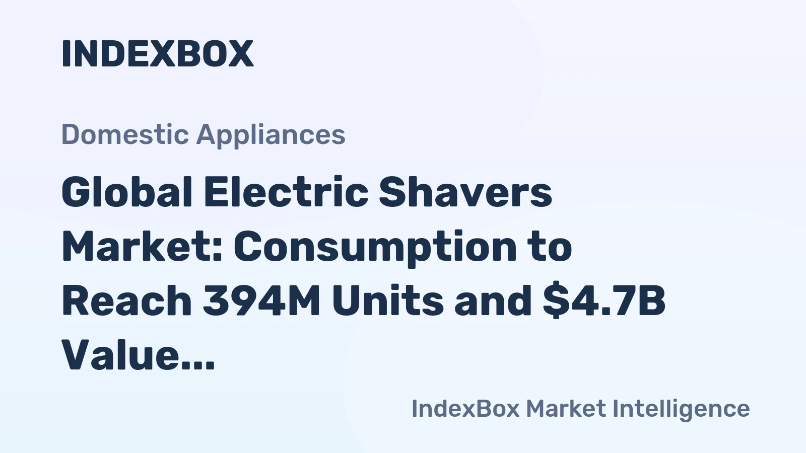 Global Electric Shavers Market: Consumption to Reach 394M Units and $4.7B Value by 2035