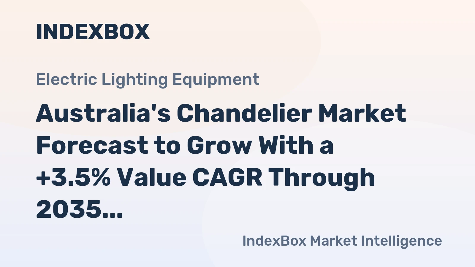 Australia's Chandelier Market Forecast to Grow With a +3.5% Value CAGR Through 2035