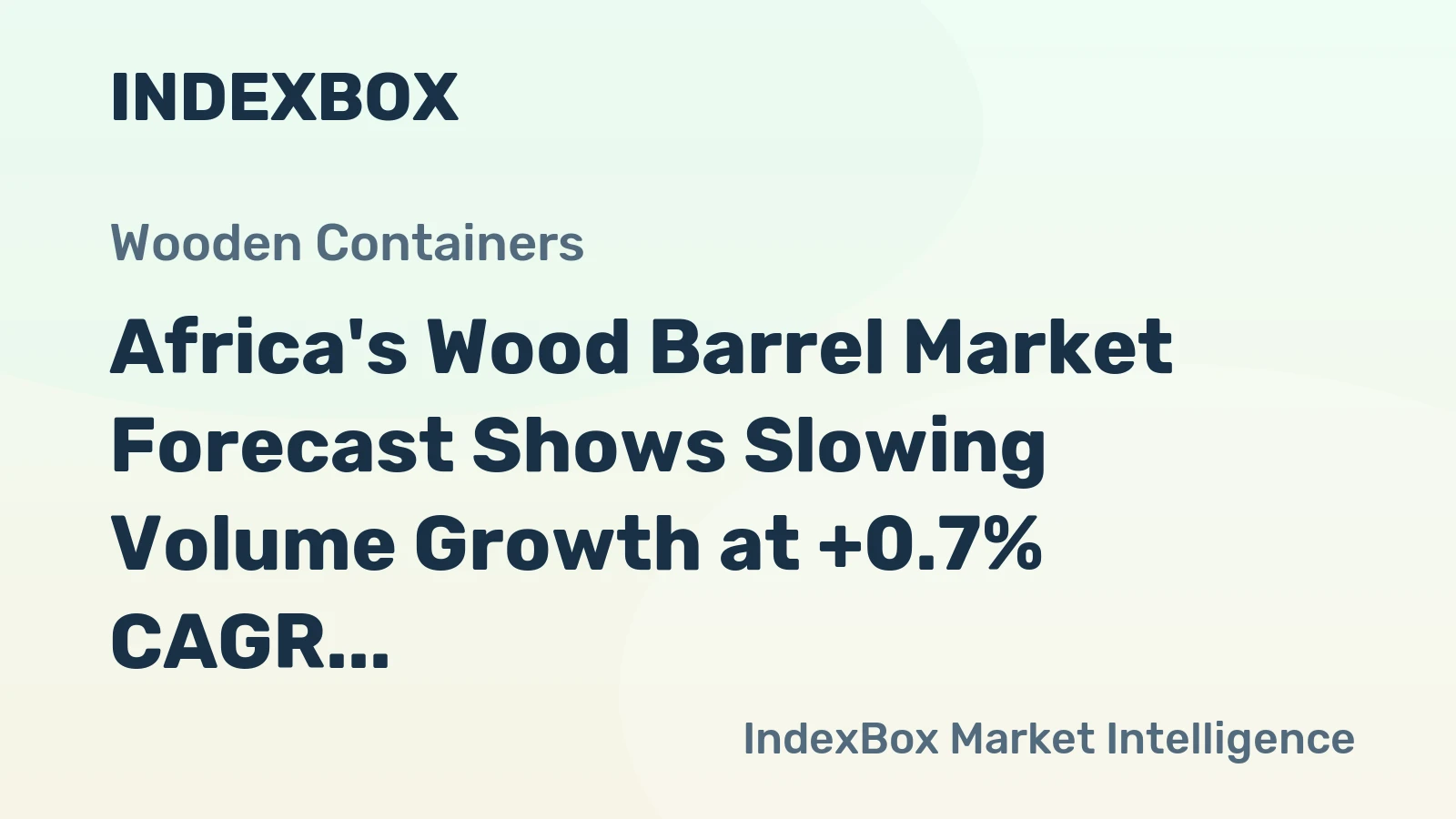 Africa's Wood Barrel Market Forecast Shows Slowing Volume Growth at +0.7% CAGR Through 2035