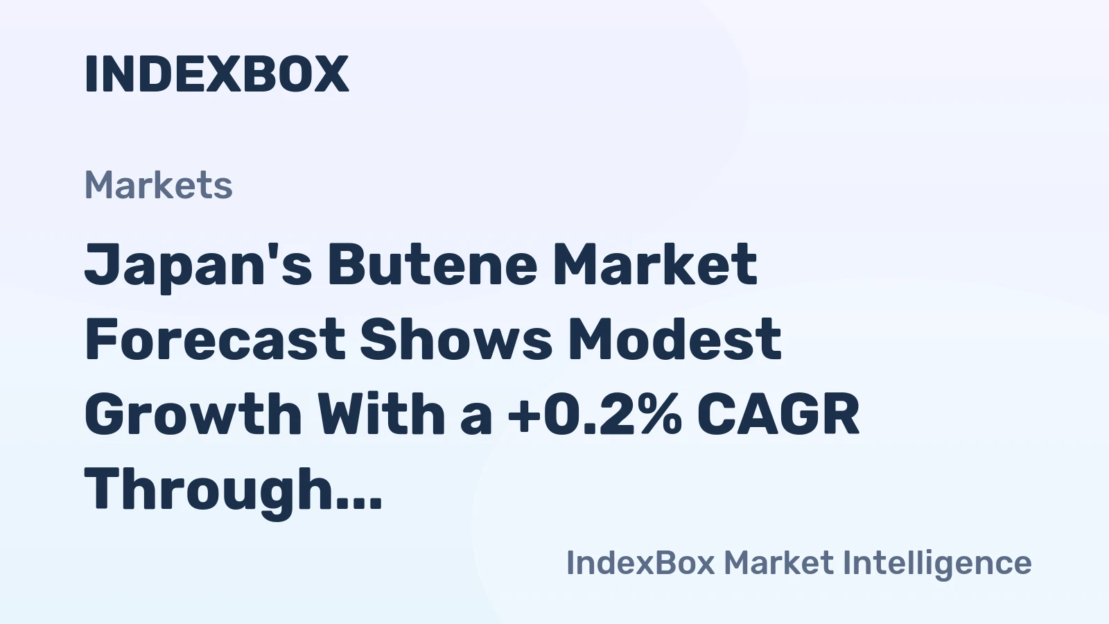 Japan's Butene Market Forecast Shows Modest Growth With a +0.2% CAGR Through 2035