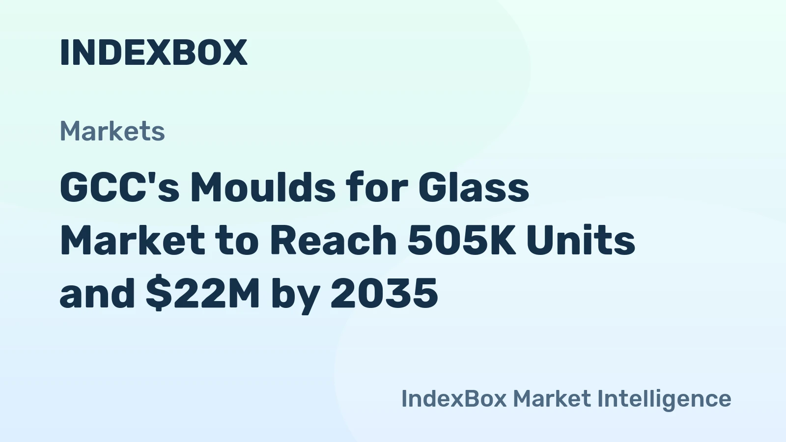 GCC's Moulds for Glass Market to Reach 505K Units and $22M by 2035