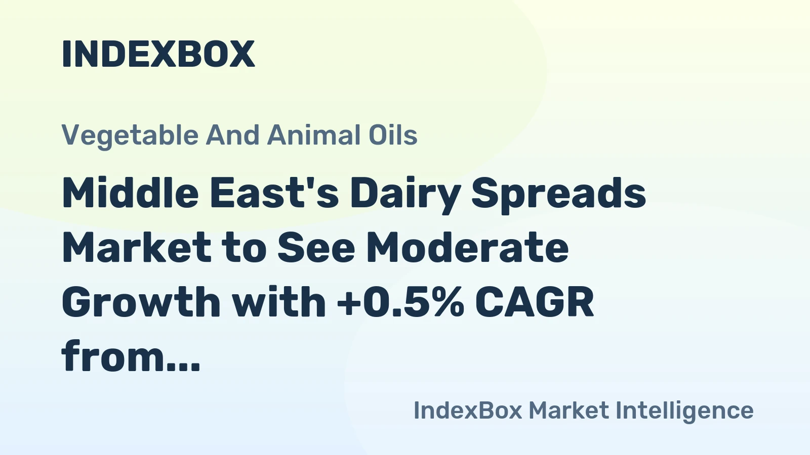 Middle East's Dairy Spreads Market to See Moderate Growth with +0.5% CAGR from 2024 to 2035