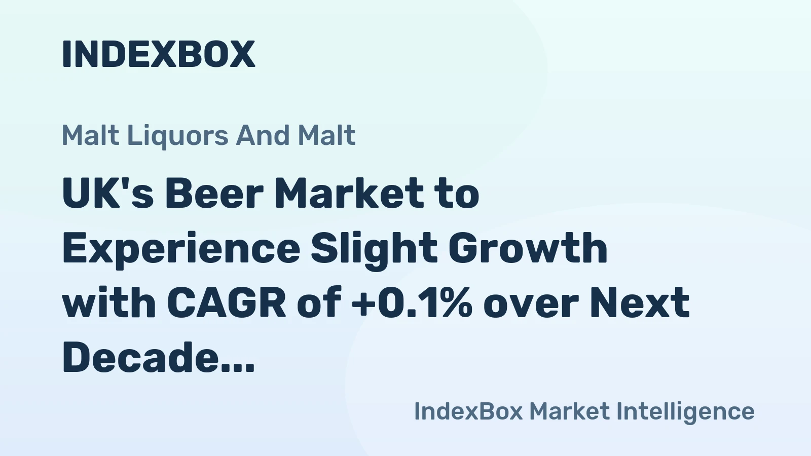 UK's Beer Market to Experience Slight Growth with CAGR of +0.1% over Next Decade