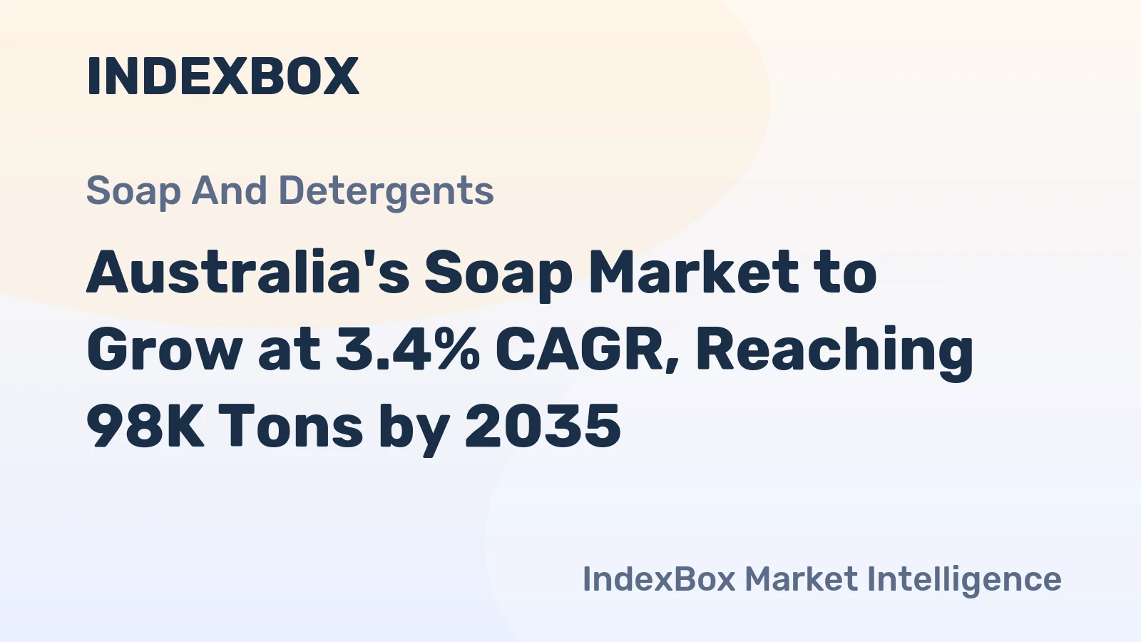 Australia's Soap Market to Grow at 3.4% CAGR, Reaching 98K Tons by 2035