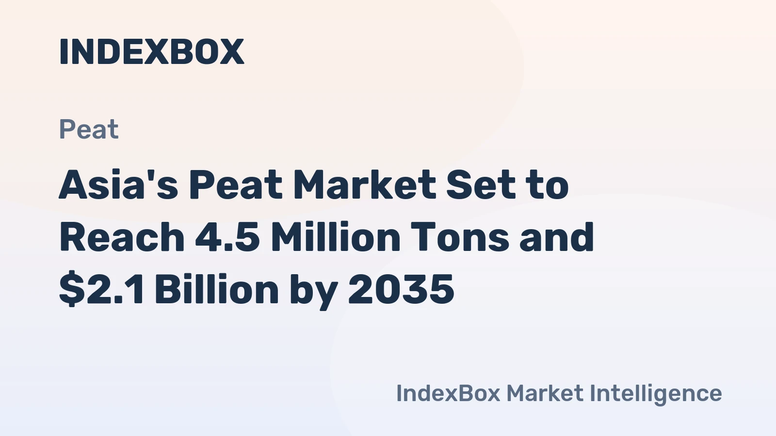 Asia's Peat Market Set to Reach 4.5 Million Tons and $2.1 Billion by 2035
