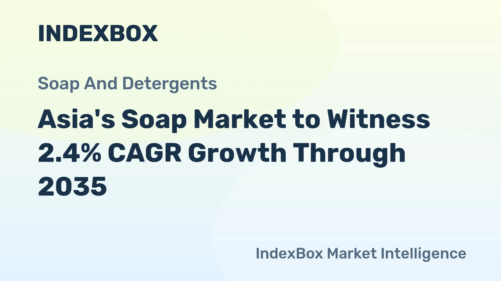 Asia's Soap Market to Witness 2.4% CAGR Growth Through 2035