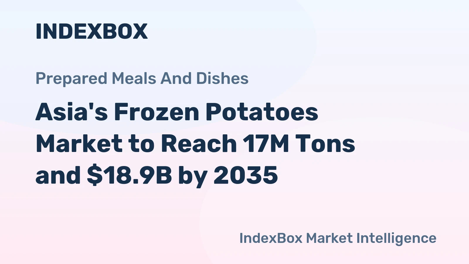 Asia's Frozen Potatoes Market to Reach 17M Tons and $18.9B by 2035