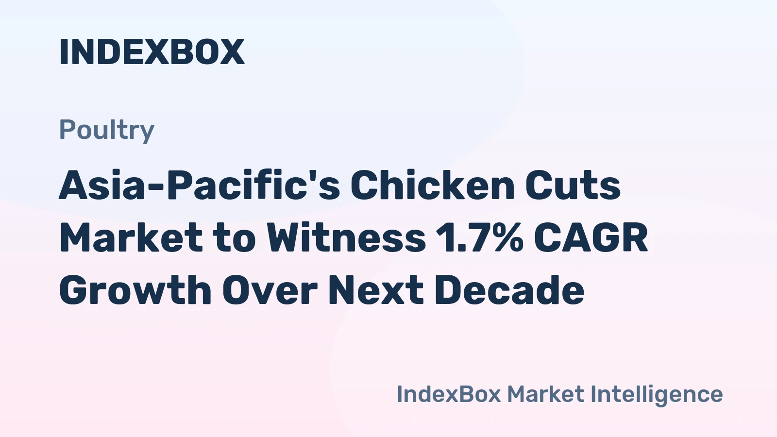 Asia-Pacific's Chicken Cuts Market to Witness 1.7% CAGR Growth Over Next Decade