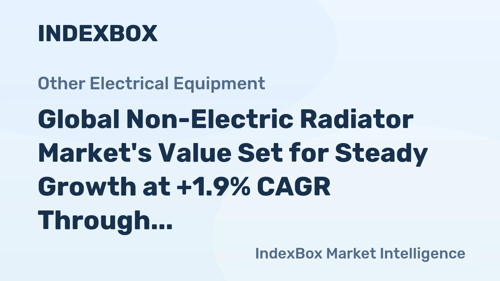 Global Non-Electric Radiator Market's Value Set for Steady Growth at +1.9% CAGR Through 2035