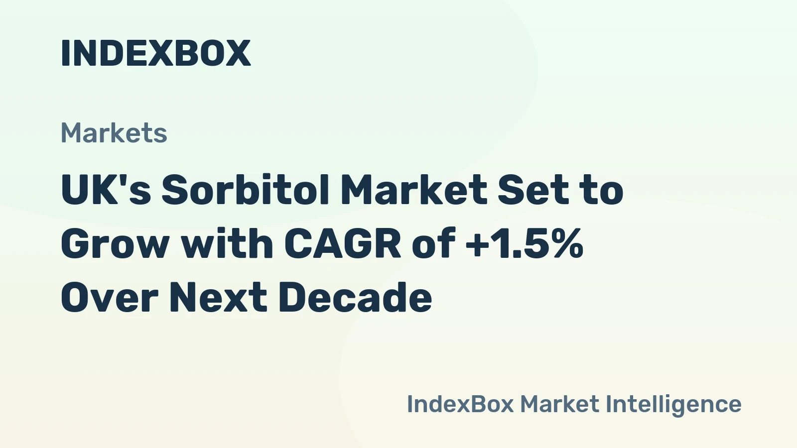 UK's Sorbitol Market Set to Grow with CAGR of +1.5% Over Next Decade