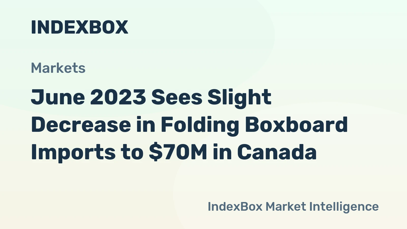 June 2023 Sees Slight Decrease in Folding Boxboard Imports to $70M in Canada