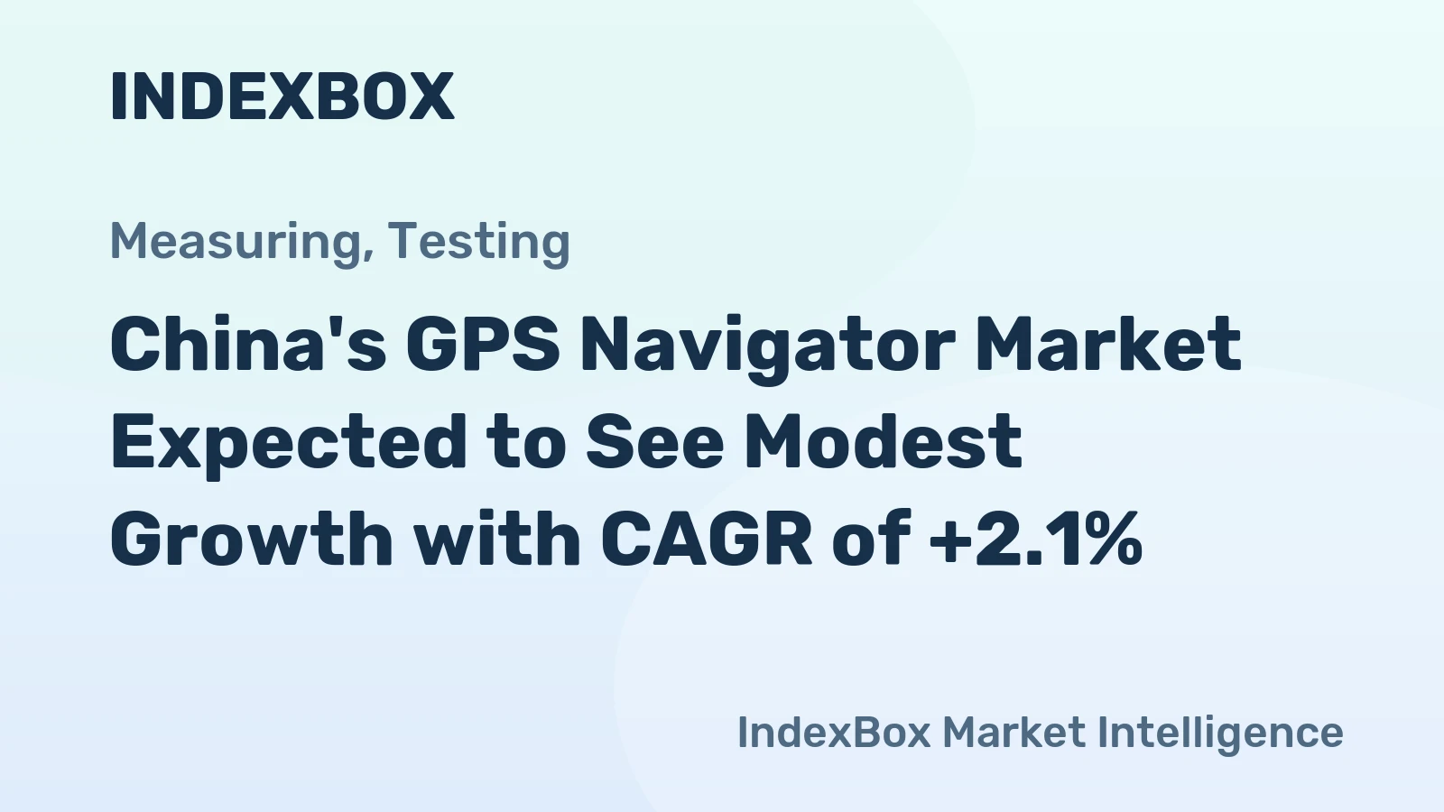 China's GPS Navigator Market Expected to See Modest Growth with CAGR of +2.1%