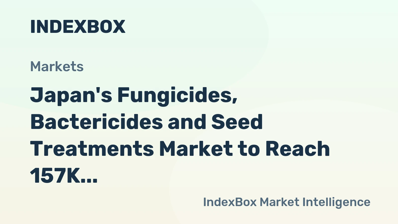 Japan's Fungicides, Bactericides and Seed Treatments Market to Reach 157K Tons and $2.5B by 2035