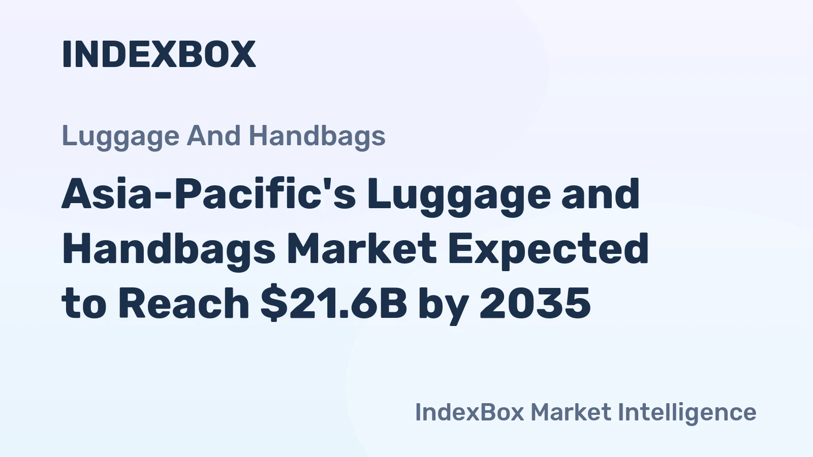Asia-Pacific's Luggage and Handbags Market Expected to Reach $21.6B by 2035