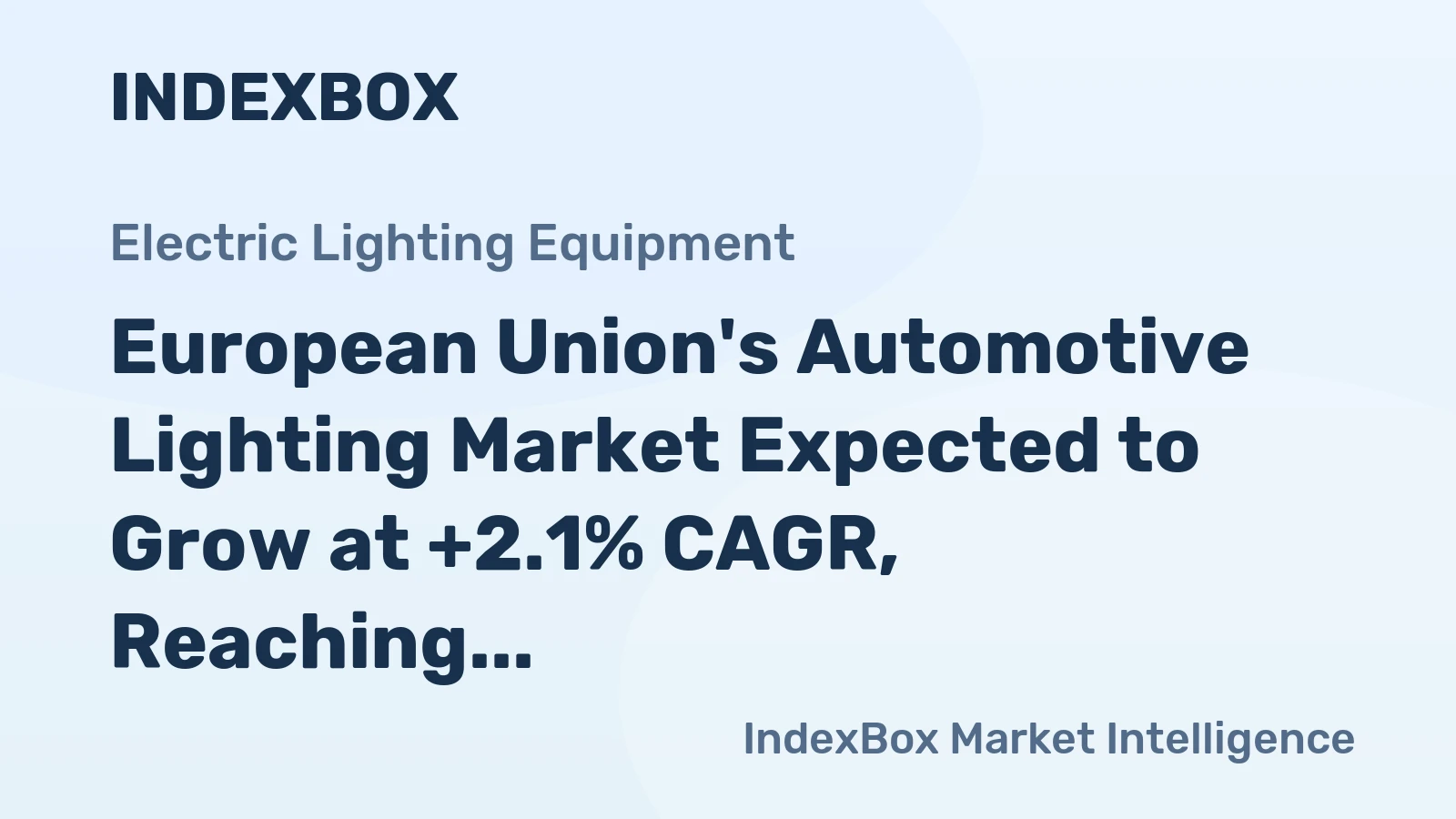 European Union's Automotive Lighting Market Expected to Grow at +2.1% CAGR, Reaching 853M Units by 2035