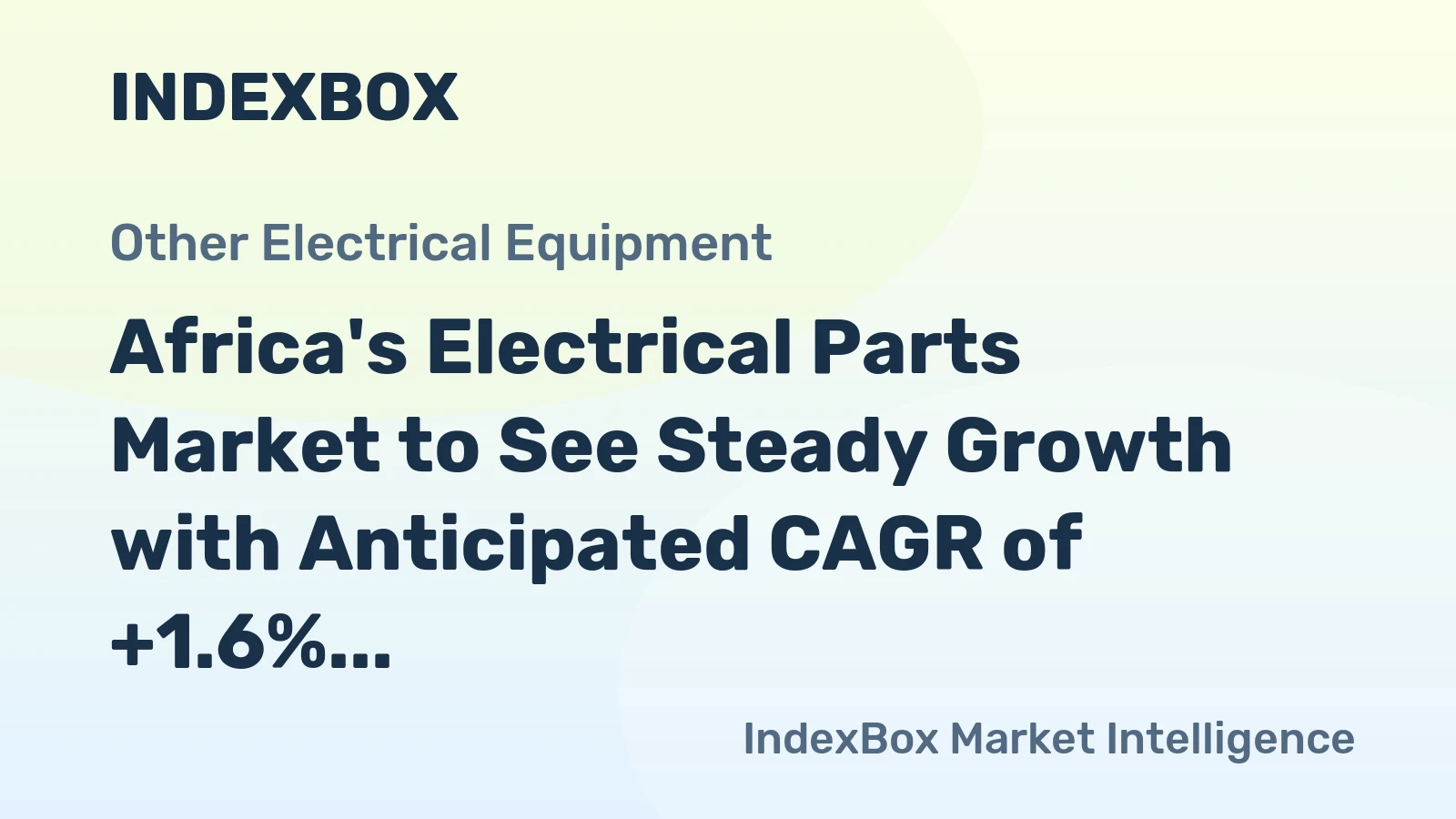 Africa's Electrical Parts Market to See Steady Growth with Anticipated CAGR of +1.6% from 2024 to 2035