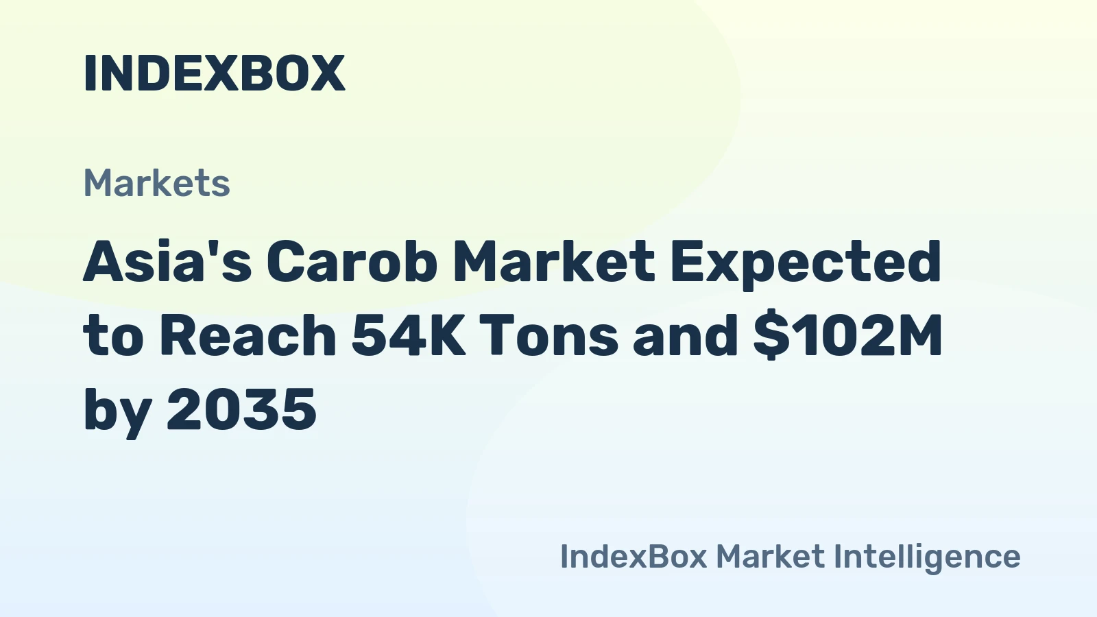 Asia's Carob Market Expected to Reach 54K Tons and $102M by 2035