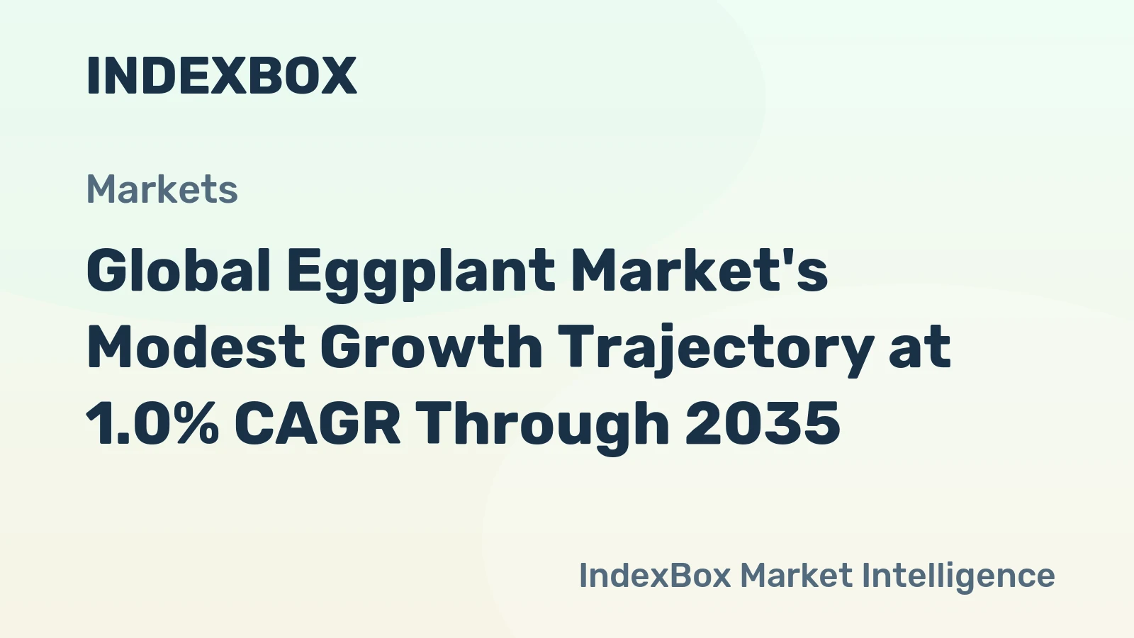 Global Eggplant Market's Modest Growth Trajectory at 1.0% CAGR Through 2035