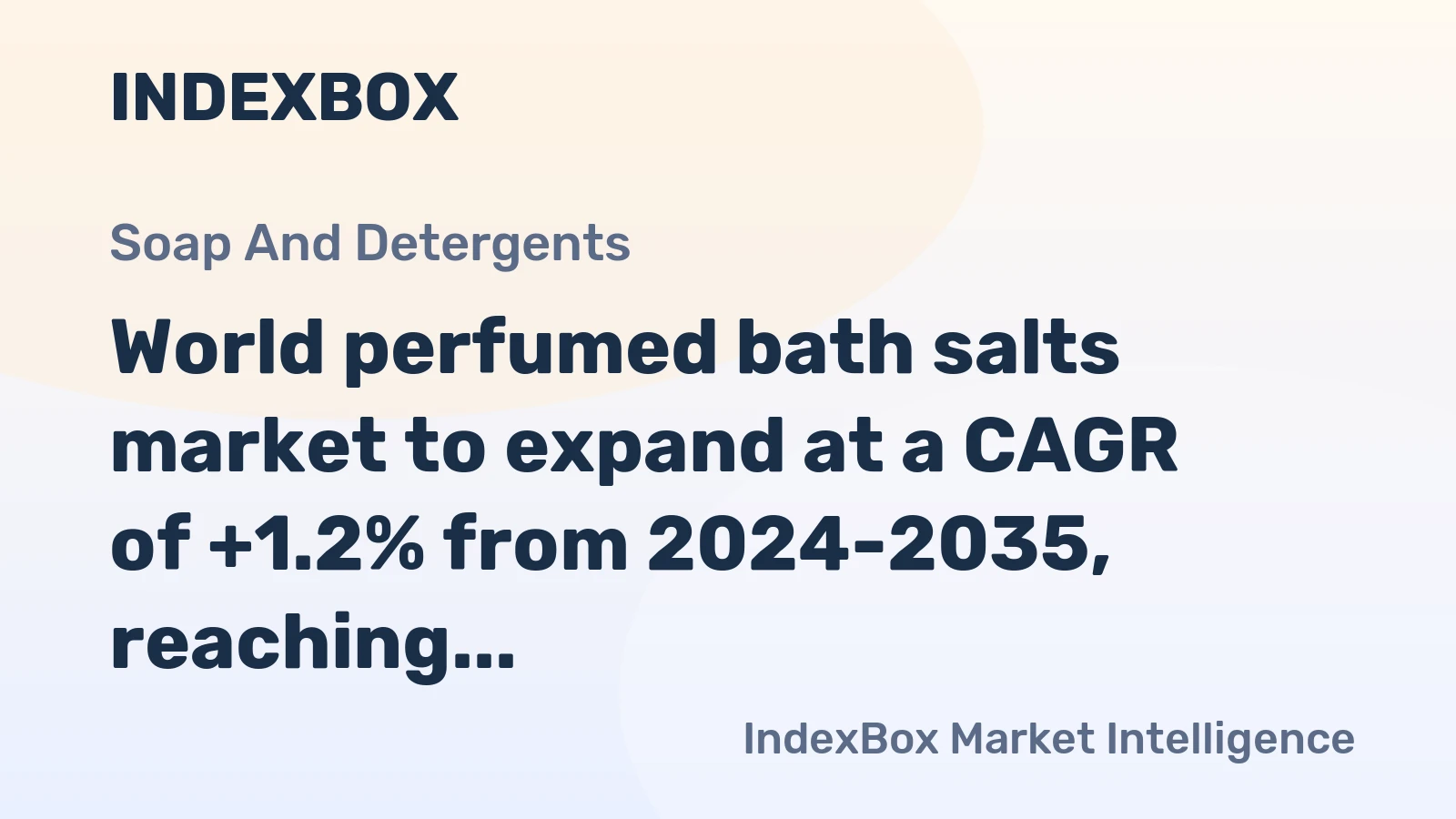World perfumed bath salts market to expand at a CAGR of +1.2% from 2024-2035, reaching 2.2M tons