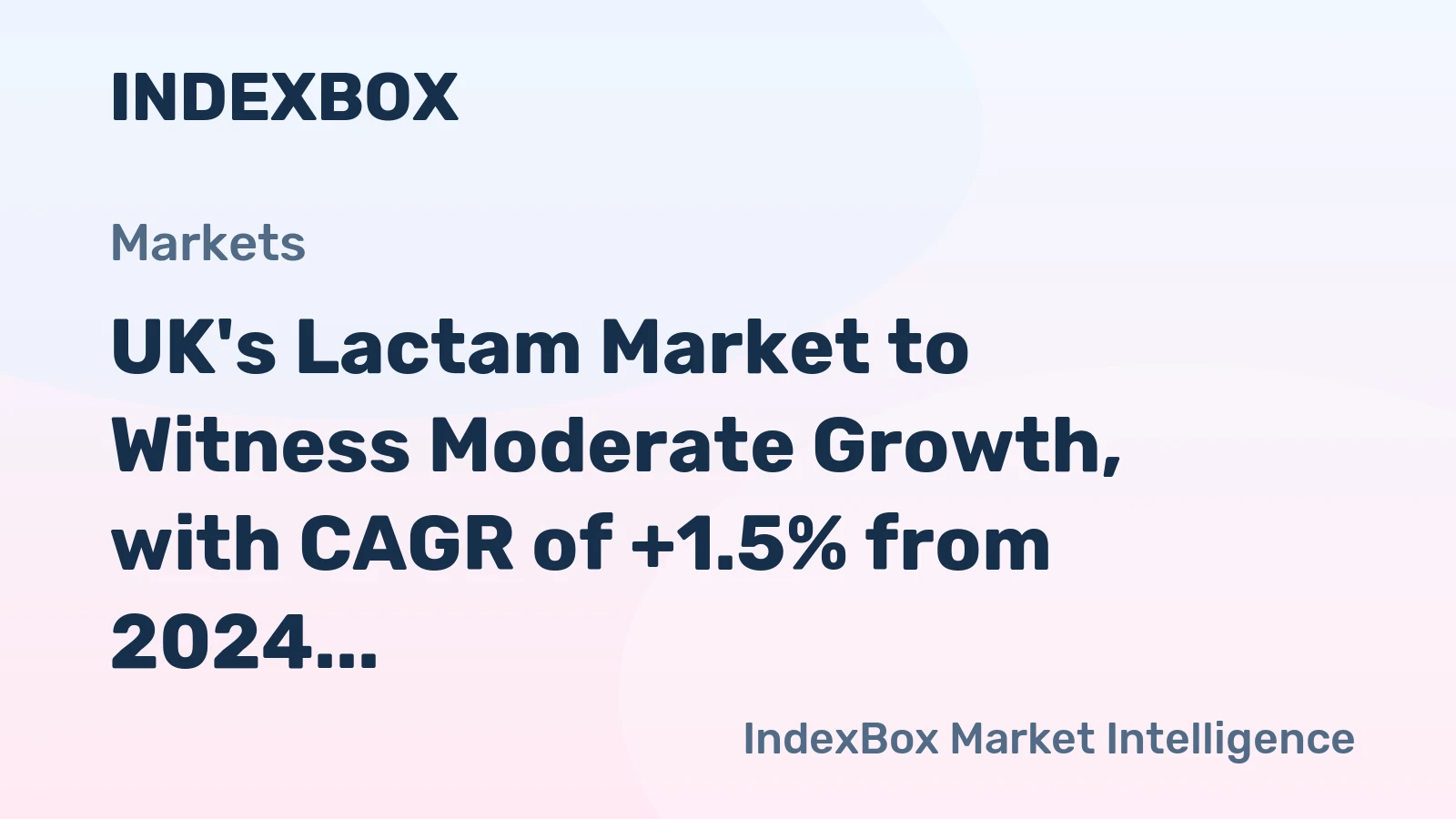 UK's Lactam Market to Witness Moderate Growth, with CAGR of +1.5% from 2024 to 2035