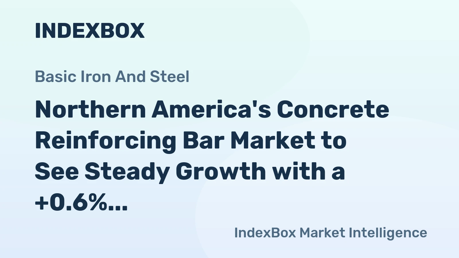 Northern America's Concrete Reinforcing Bar Market to See Steady Growth with a +0.6% CAGR Through 2035