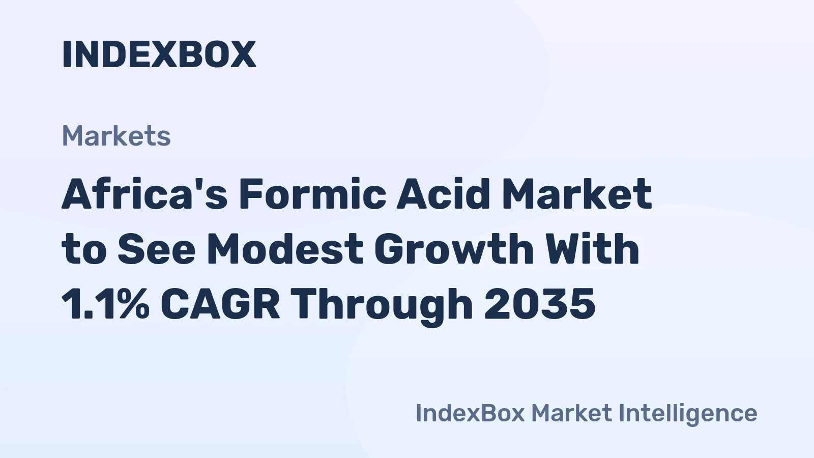 Africa's Formic Acid Market to See Modest Growth With 1.1% CAGR Through 2035