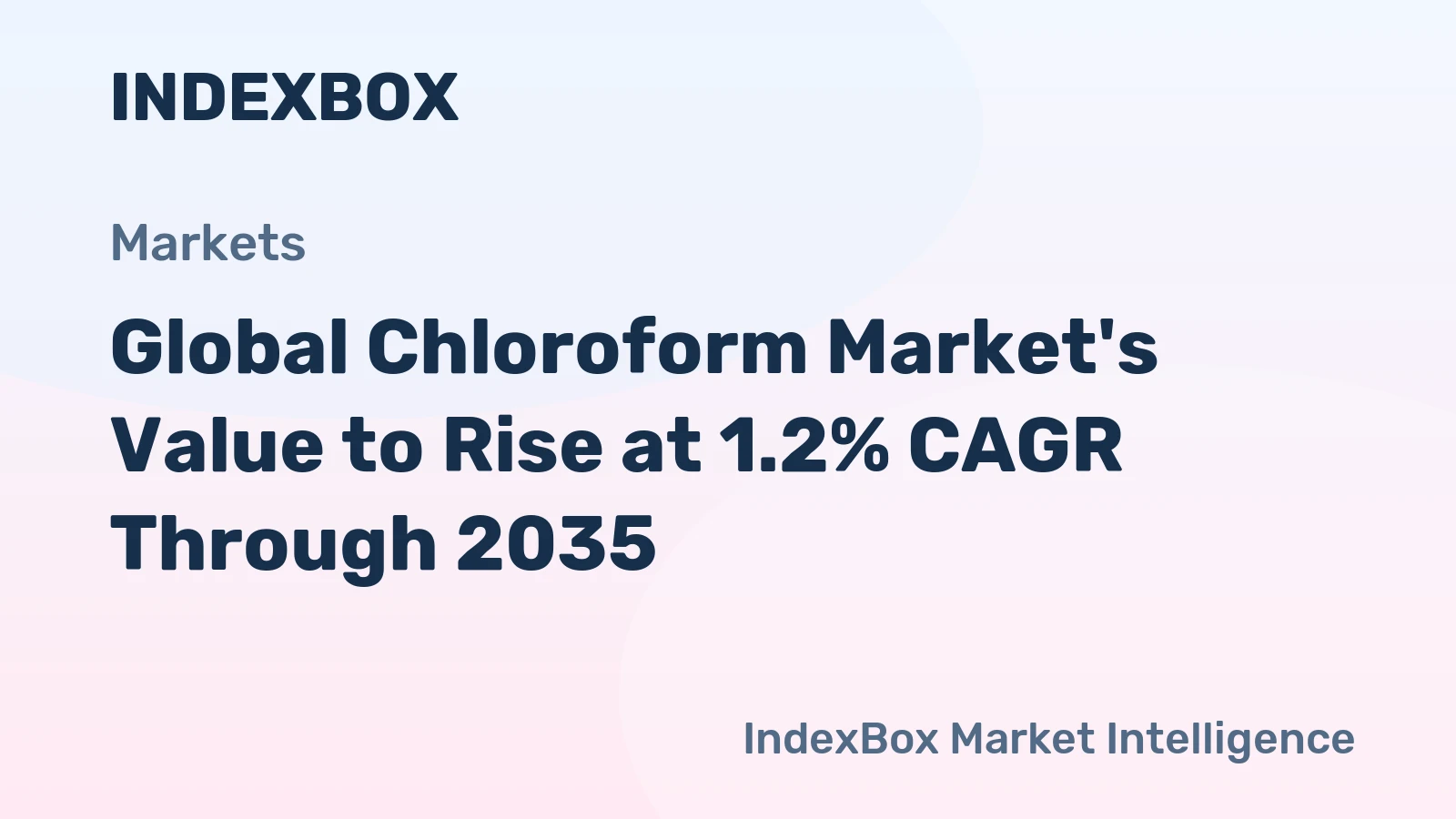Global Chloroform Market's Value to Rise at 1.2% CAGR Through 2035