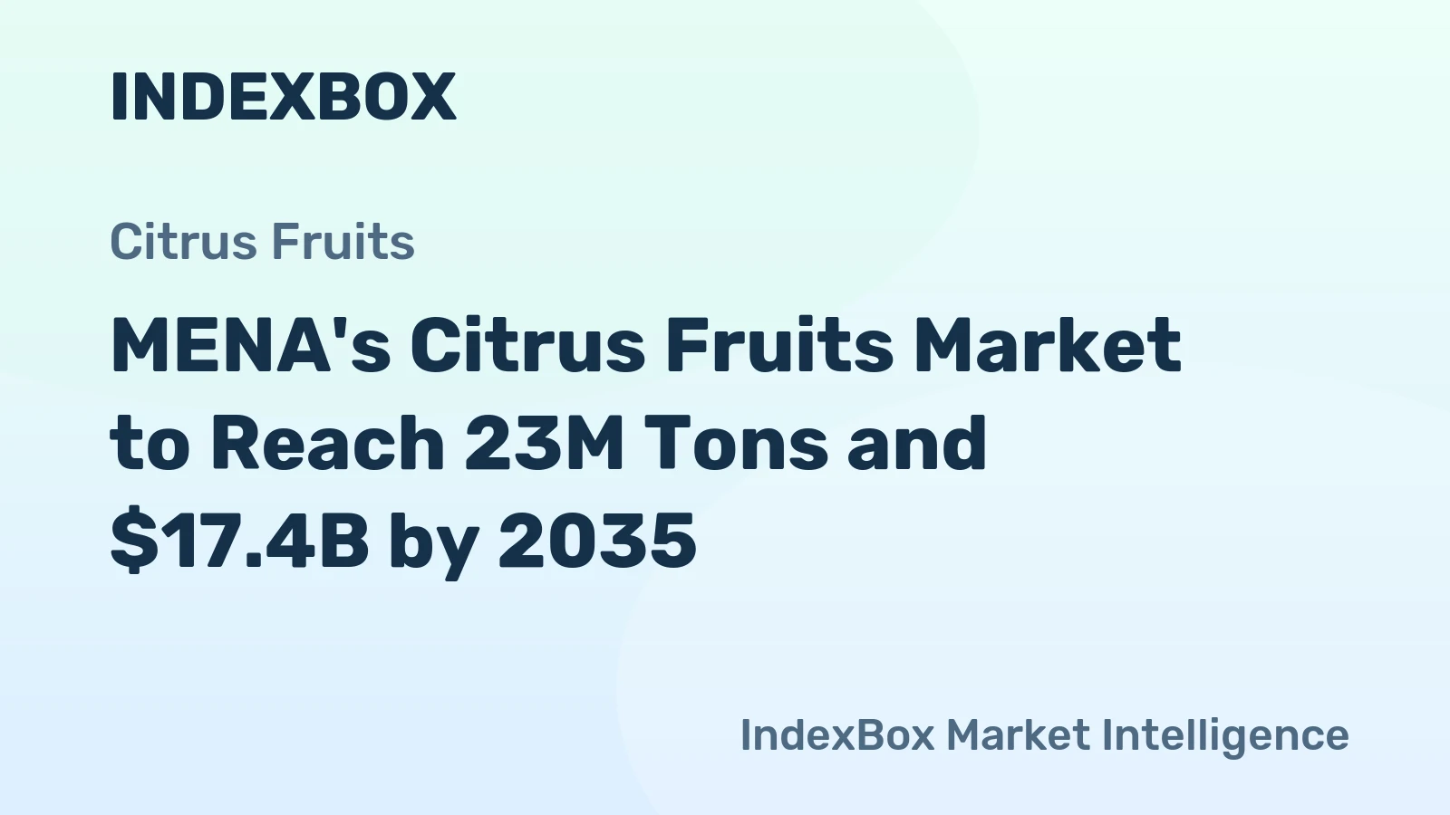 MENA's Citrus Fruits Market to Reach 23M Tons and $17.4B by 2035