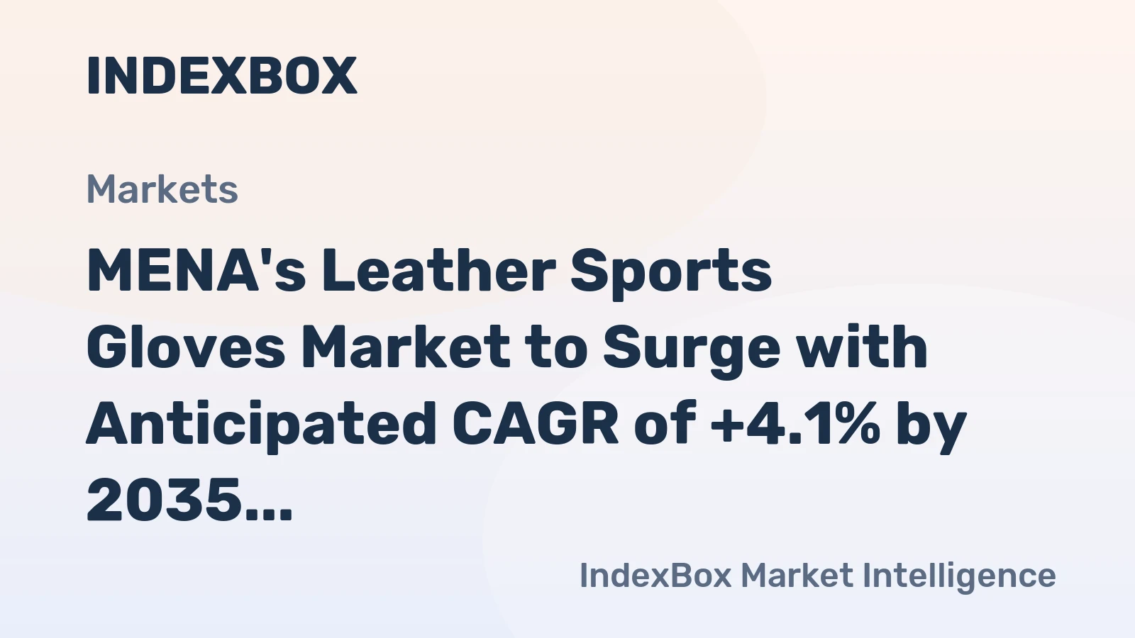 MENA's Leather Sports Gloves Market to Surge with Anticipated CAGR of +4.1% by 2035