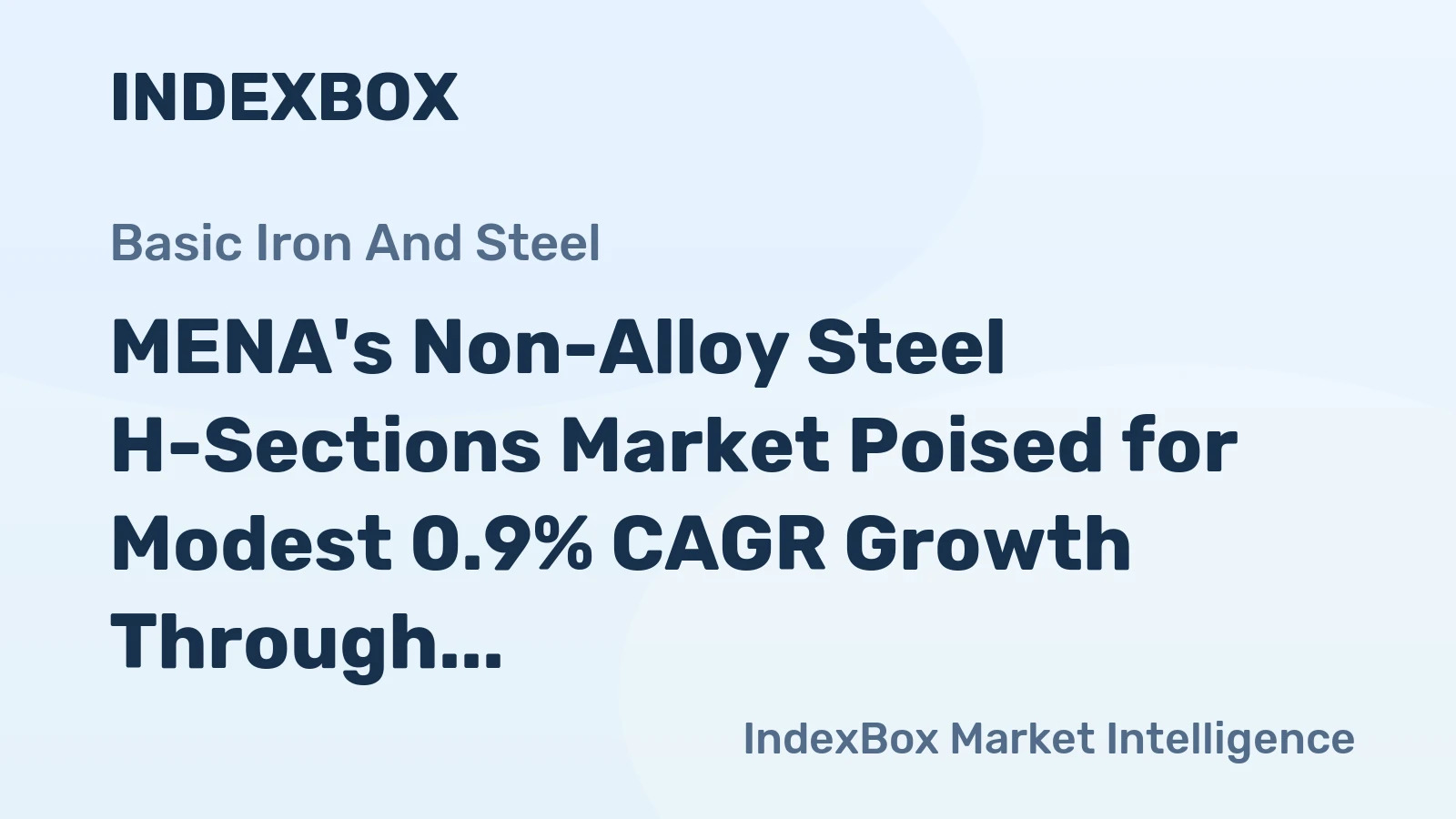 MENA's Non-Alloy Steel H-Sections Market Poised for Modest 0.9% CAGR Growth Through 2035