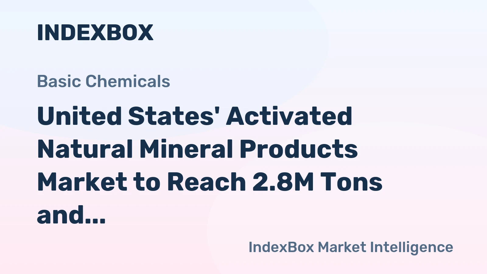United States' Activated Natural Mineral Products Market to Reach 2.8M Tons and $2.8B by 2035