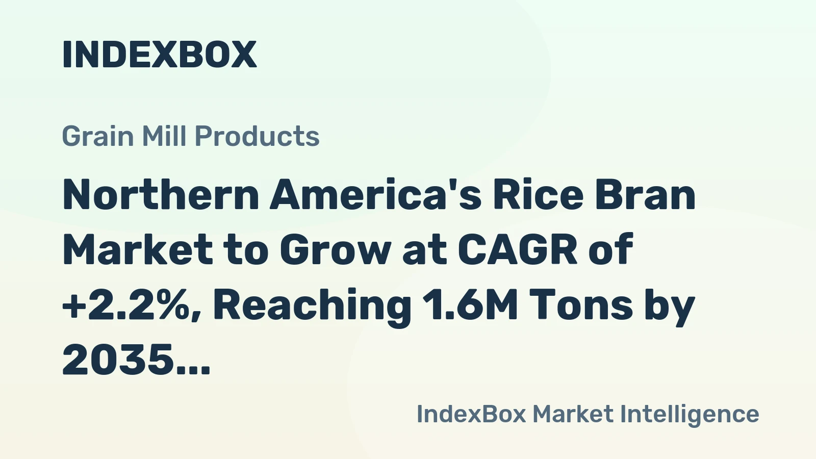 Northern America's Rice Bran Market to Grow at CAGR of +2.2%, Reaching 1.6M Tons by 2035