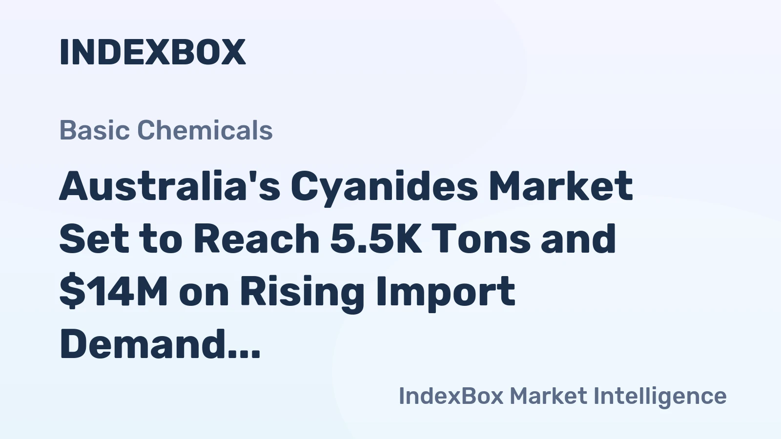 Australia's Cyanides Market Set to Reach 5.5K Tons and $14M on Rising Import Demand